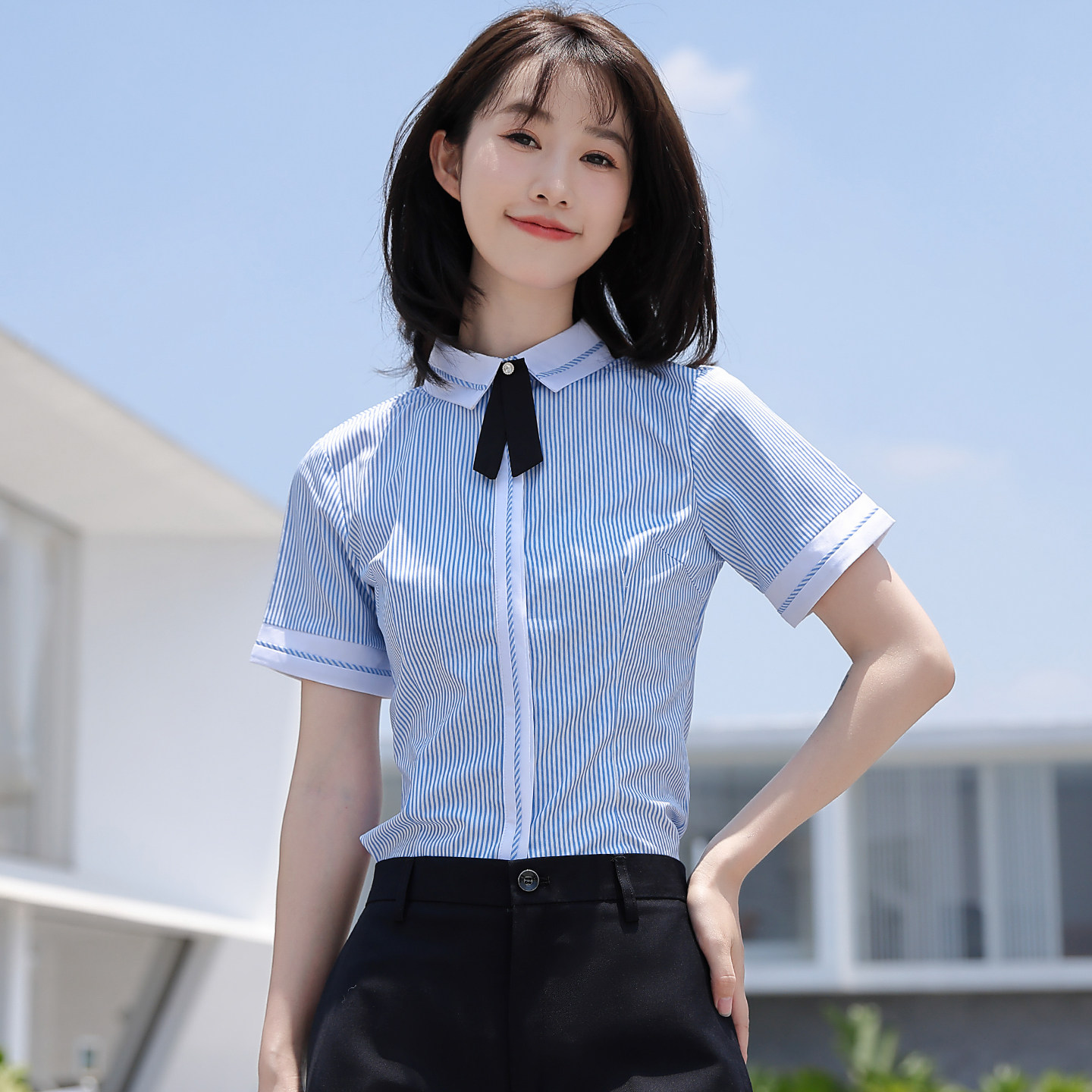 Sky blue kindergarten teacher uniform, a favorite among cute kids! a ...