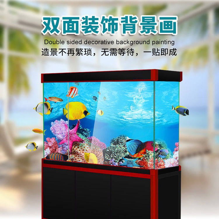 [USD 5.49] Fish Tank Wallpaper Background Sticker Painting HD Figure 3d ...