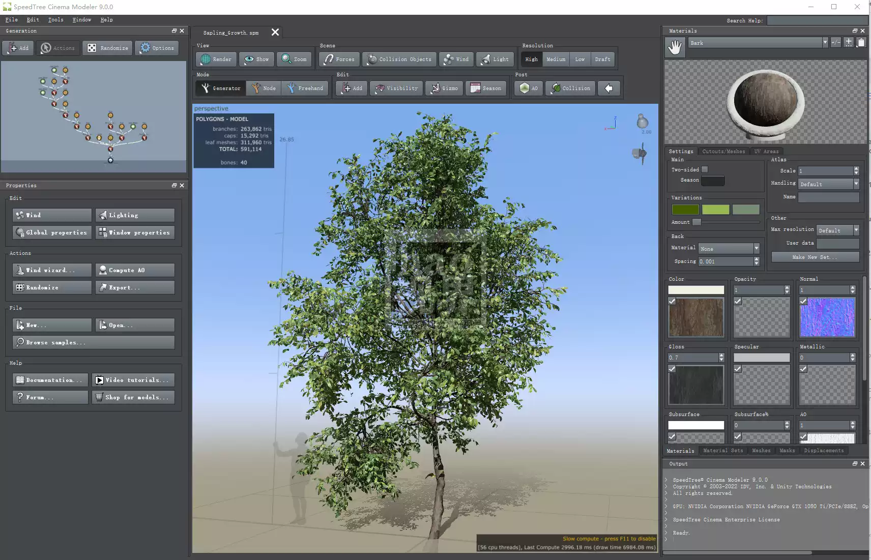speedtree软件+树库+大师教程资产|C4d+Unity+UE4+Indie+Clarisse