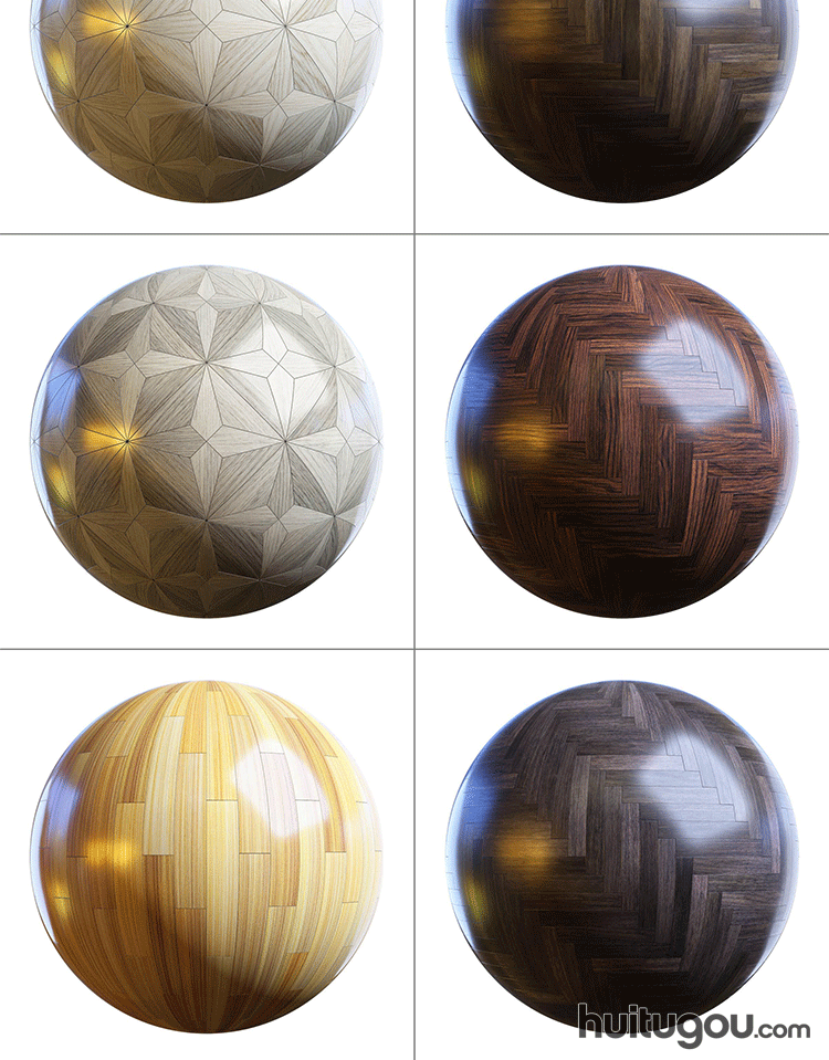 CGAxis拼花木地板高清无缝PBR材质贴图纹理UE Unity Blender预设 - CGAxis PBR贴图 - 绘图狗-设计灵感素材集散地