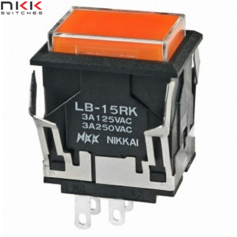 NKK LB-15RK按钮开关 工业按钮开关 NKK电子开关元件 复位开关LB-15RK 日本电工零件