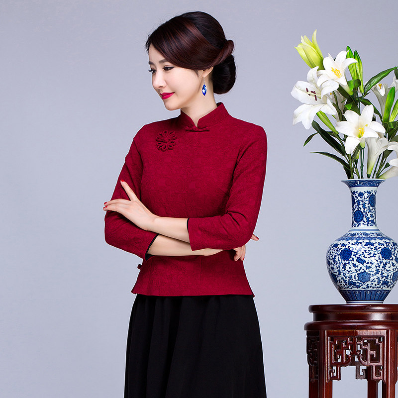 [USD 386.67] Shenyi cotton linen cheongsam top tea clothing Chinese ...