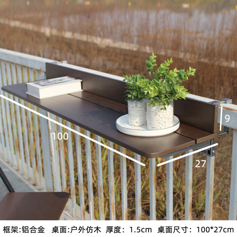 [USD 56.67] Balcony railing table for bar table home multifunctional ...