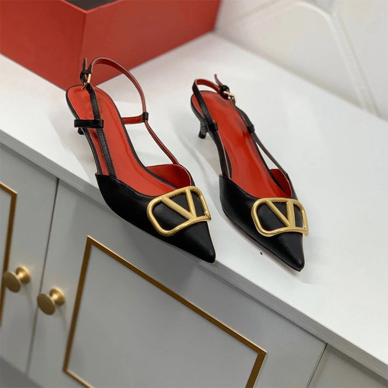 Golden Baotou High Heels Women's 2025 Summer New Arrival Fashionable ...