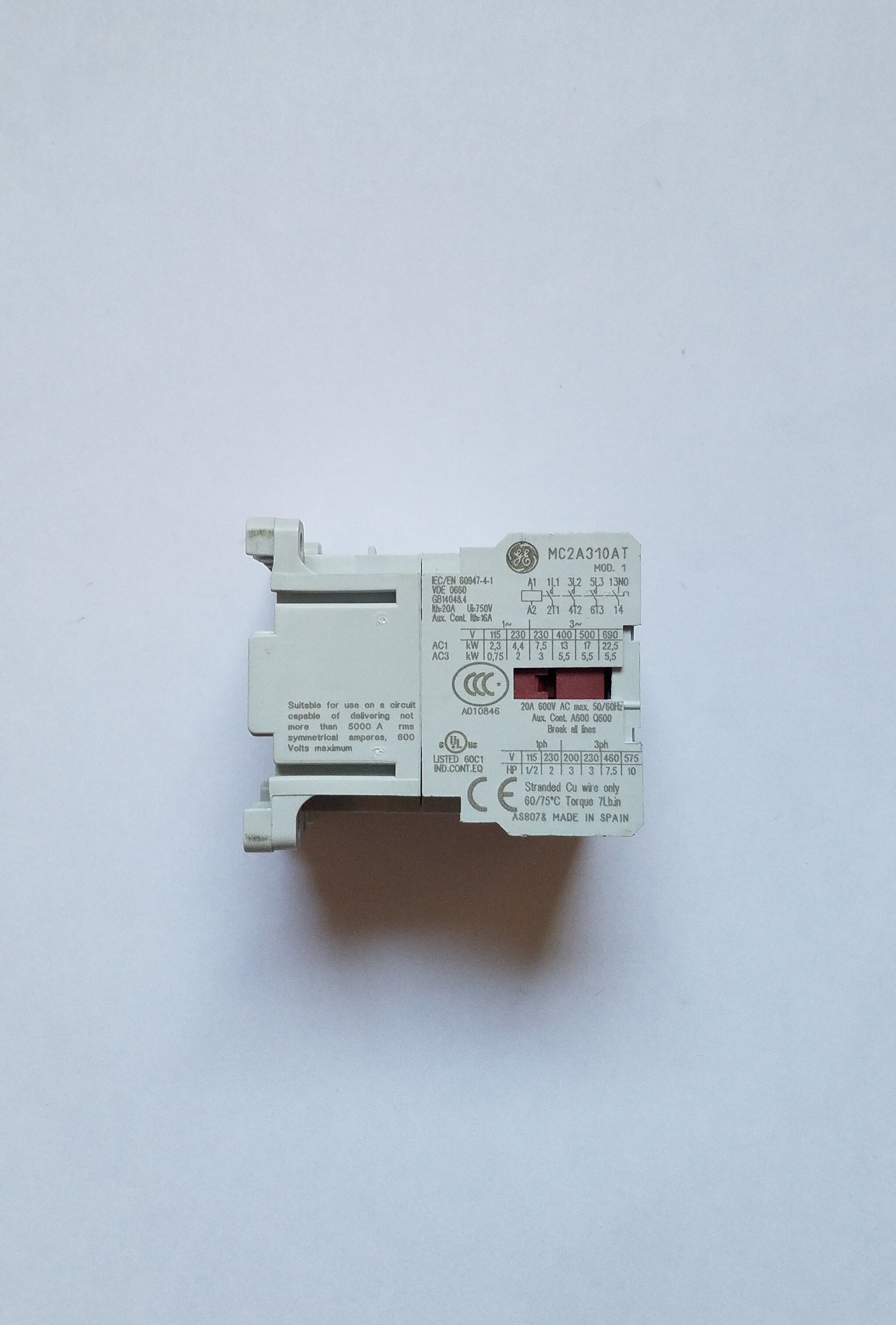 Original imported GE AC contactor relay MC2A310AT MC2A10E coil voltage ...