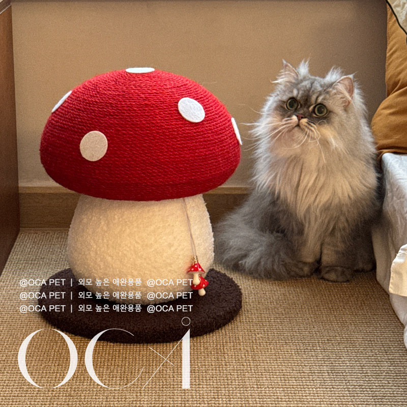 OCA红蘑菇猫抓板：萌翻天的猫咪专属游乐场，超强耐磨不掉屑！-猫抓板-淘宝好物网
