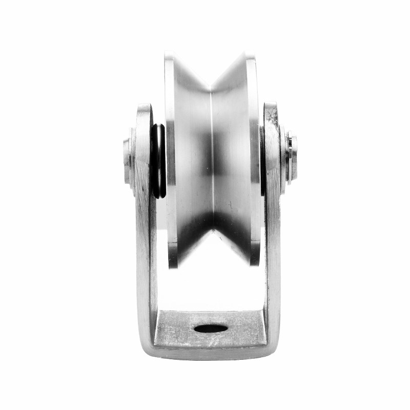 Stainless steel V-shaped u-shaped bearing fixed pulley u-groove pulley ...