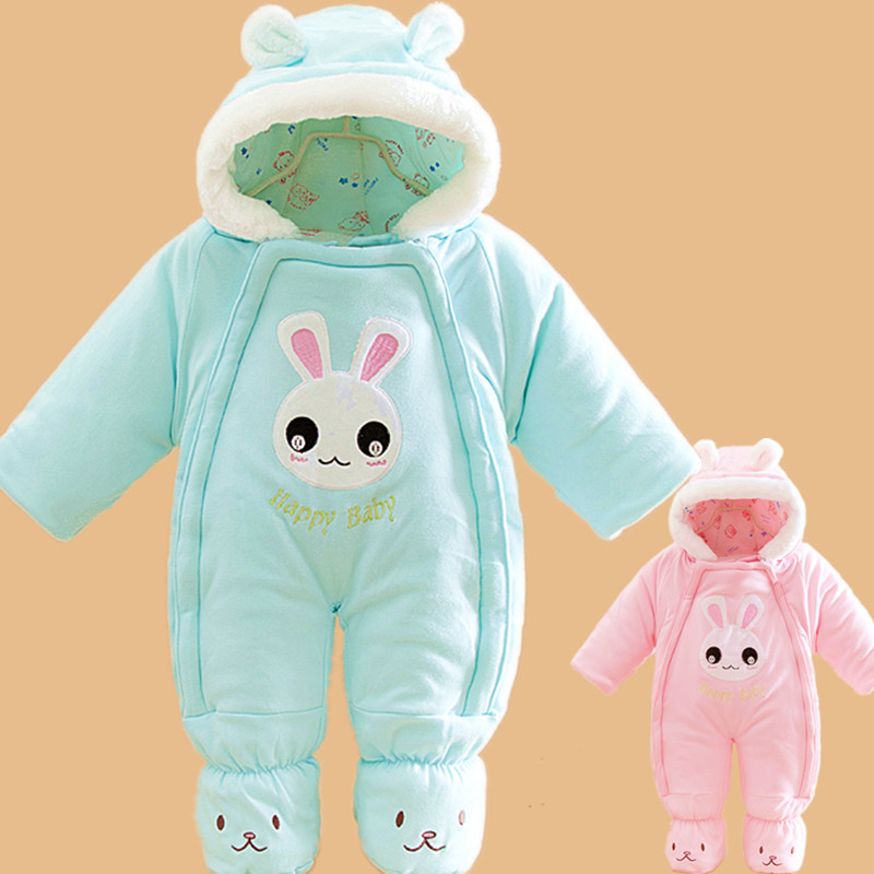 Newborn outerwear Hug quilt Newborn baby winter thickened jumpsuit Baby ...