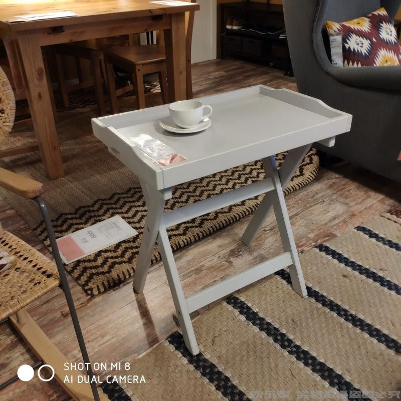 Chongqing IKEA Marred tray table coffee table side table 58x38cm foldable domestic purchasing ...