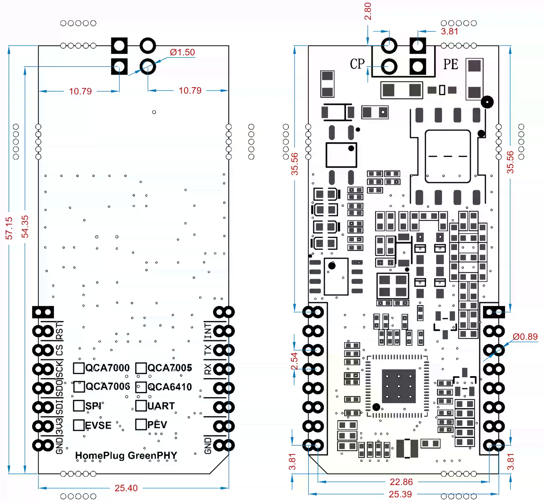 QCA7000/7005HomePlugGreenPHY寬帶電力線載波PLC模塊ISO15118