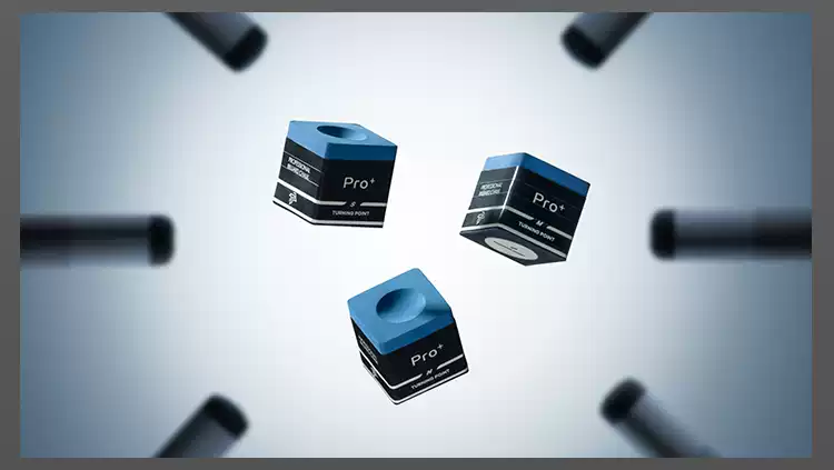 TP7500职业版巧克粉中八小头大头杆专用无尘台球枪粉 7500云雾灰与PRO+蓝色H皮头专用粉