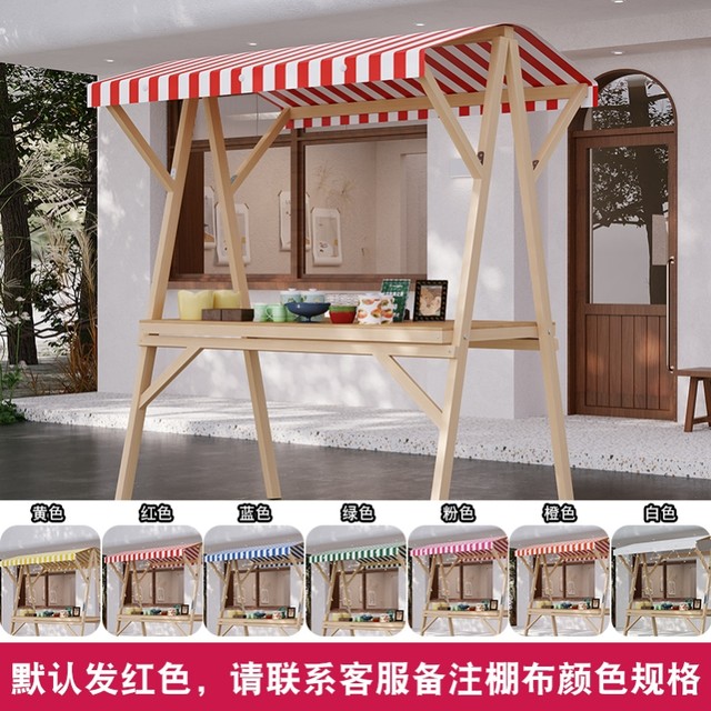 Market stall custom solid wood display rack foldable outdoor shopping ...