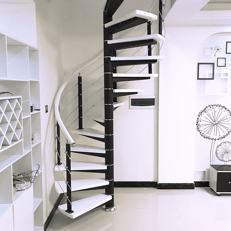 [USD 52.54] Rotating staircase Overall staircase Steel and wood ...