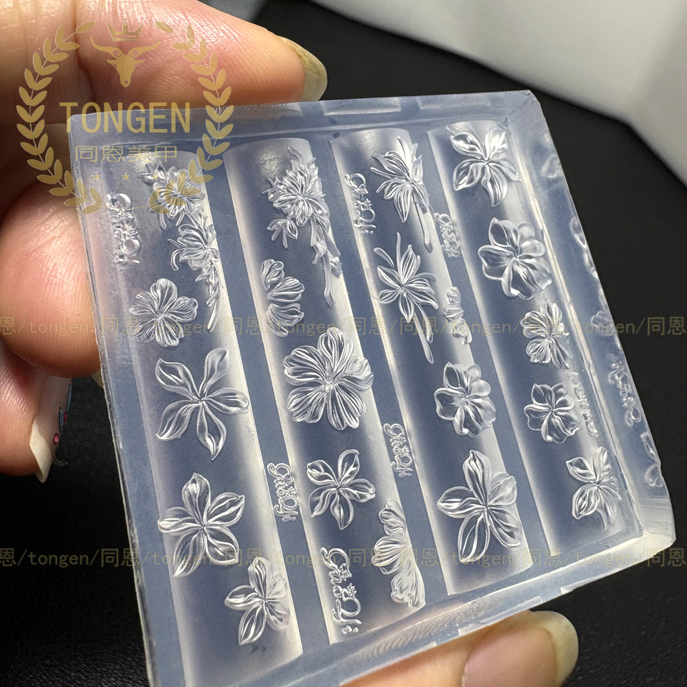 Original flower nail art mold stereo ice flower nail art decoration ...