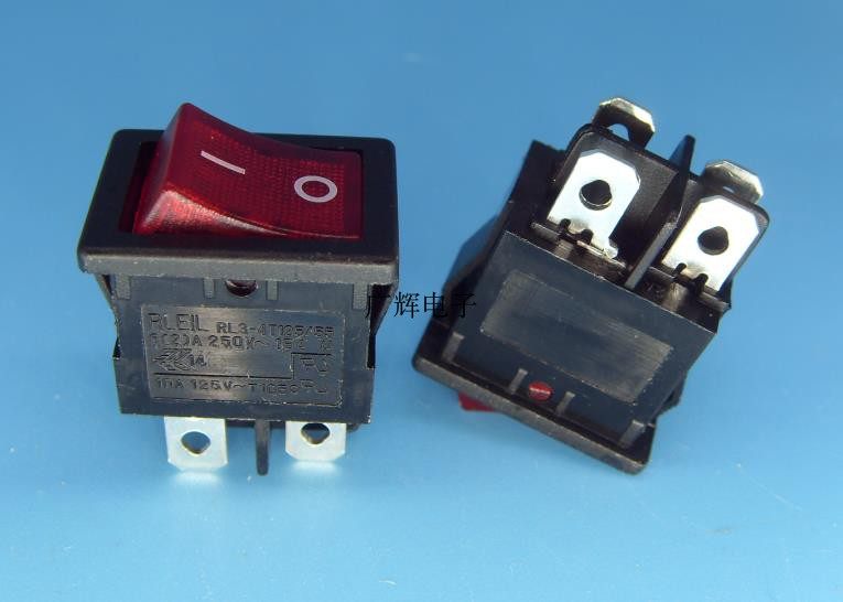 10=45 yuan RL3-4T125 55 Red illuminated RLEIL 10A Boat rocker ping-pong ...