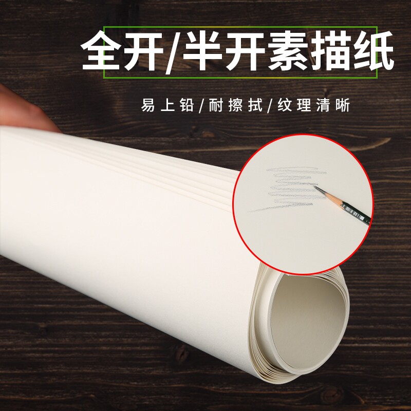 Thickened 180/200gsm half/full sheet lead drawing paper: an artist's ...
