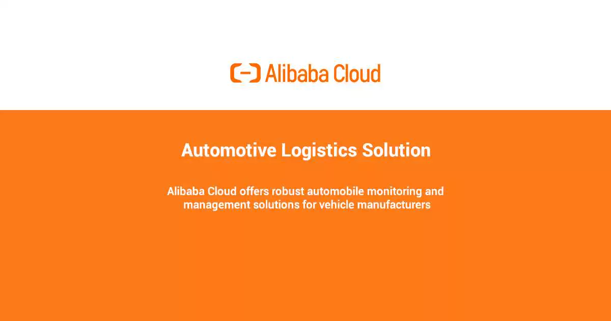 Alibaba Cloud IoT Solutions | Automotive Logistics on the Cloud