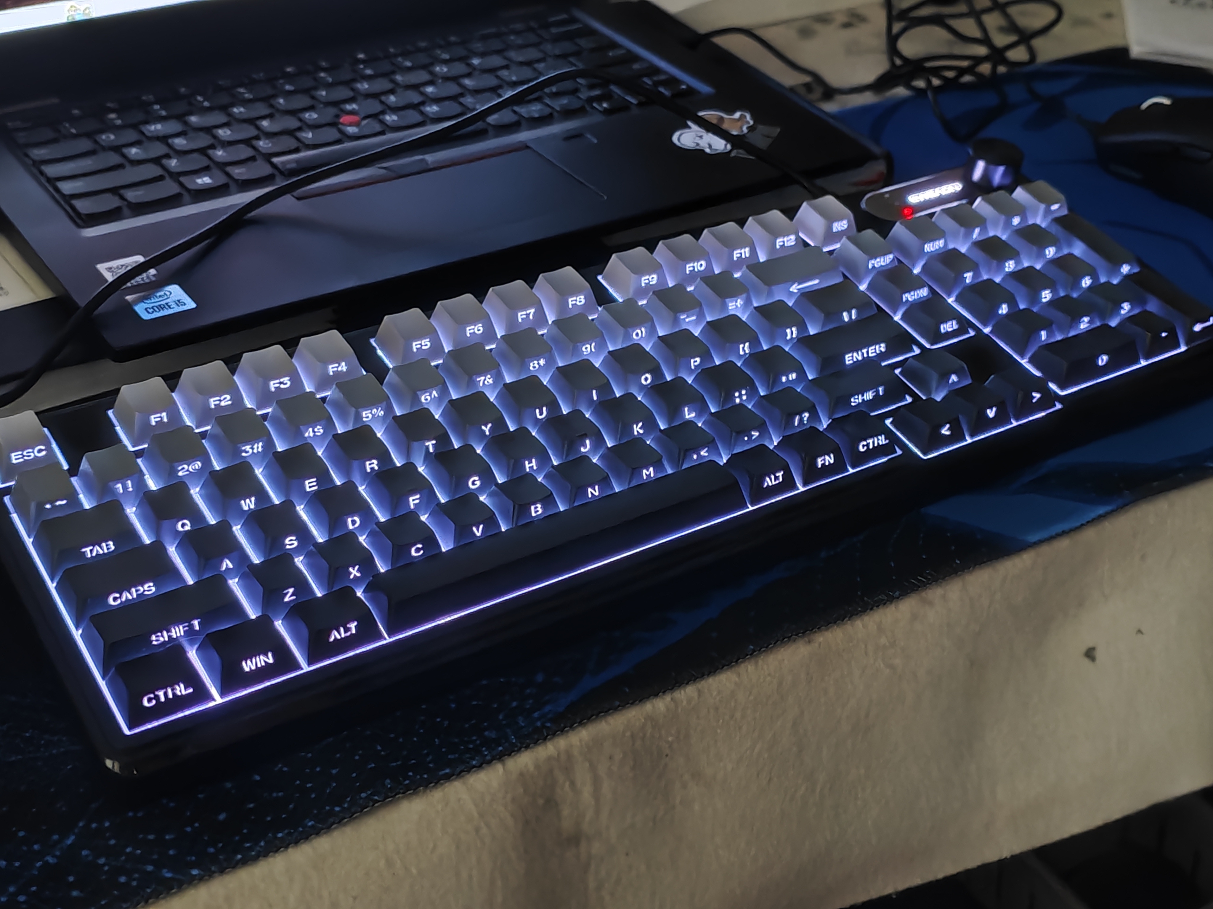 前行者V102无线蓝牙键盘鼠标套装静音游戏专用侧刻RGB打字手感好评价 - 淘宝网