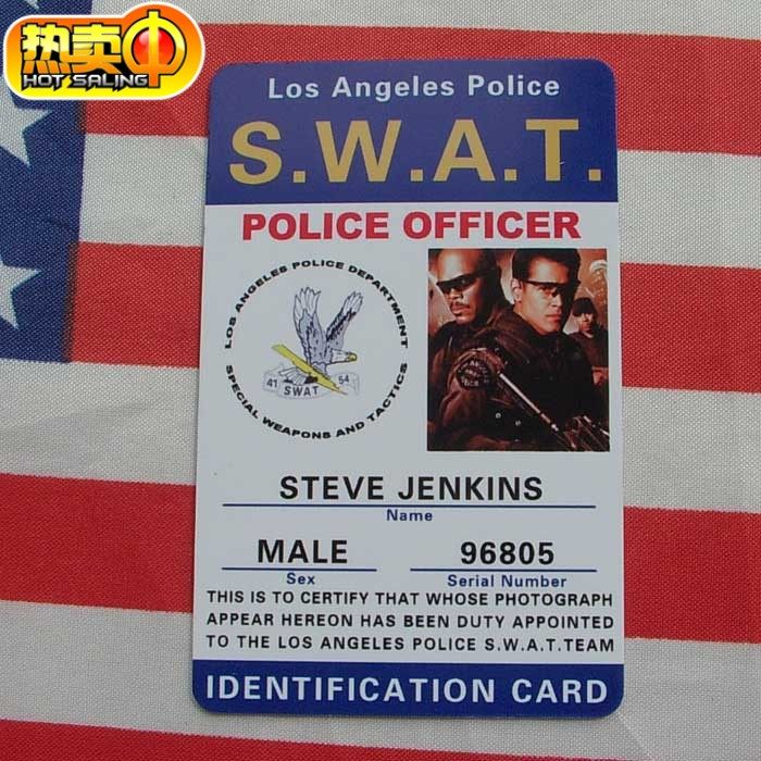 [USD 30.45] SWAT New Los Angeles LAPD ID PVC Custom ID Card - Wholesale ...