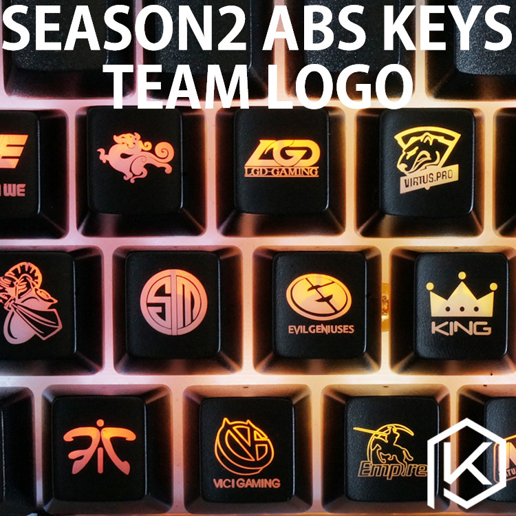 [USD 6.88] ABS mechanical keyboard fluorescent key cap Team logo omg ...