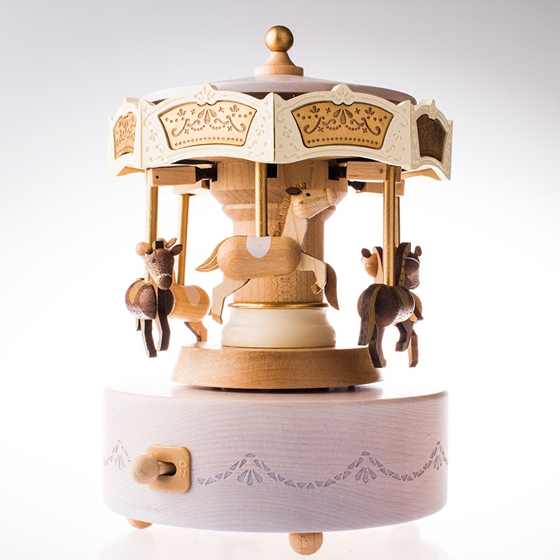 [USD 168.34] jeancard Taiwan Wood Music Box Limited Rotor Trojan Horse ...