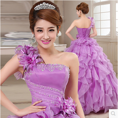 New arrival single-shoulder evening dress tutu skirt long, the new ...