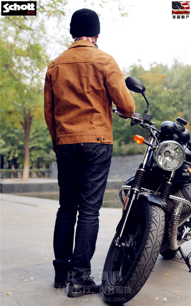 Schott NYC new oil-soaked suede leather DUKE truck driver tooling ...