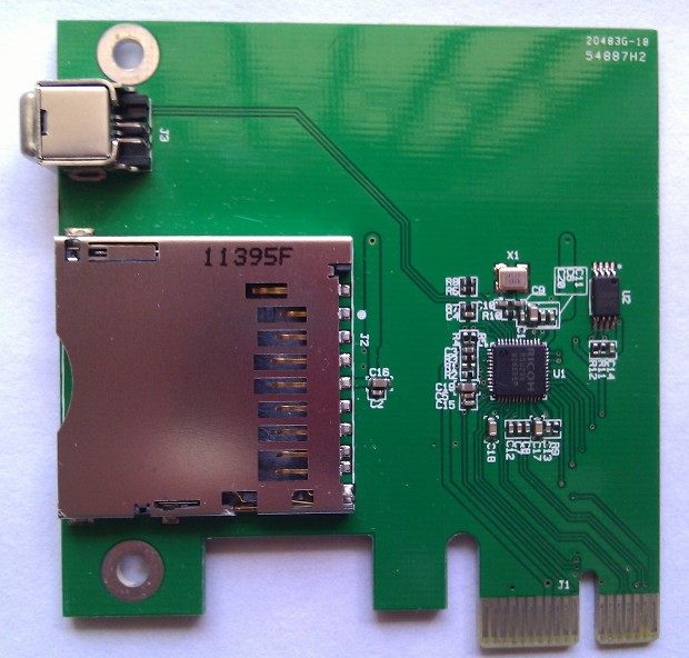 PCI插槽SD读卡器适用台式机 SDHC与SDIO二合一转换器
