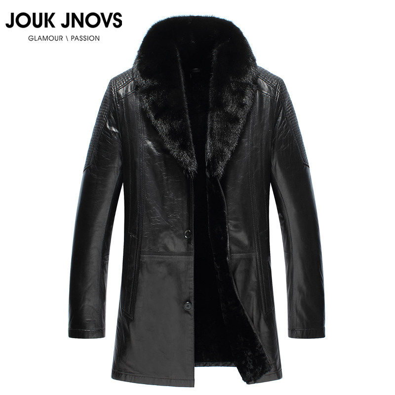 Купить Мужская одежда Подлинная новый роскошный норки меховой воротник ...