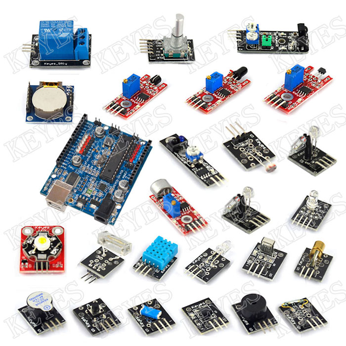 Купить Макетная плата Mcu Arduino传感器套件 24款入门级传感器 含arduino 超给力开发板 Keyes