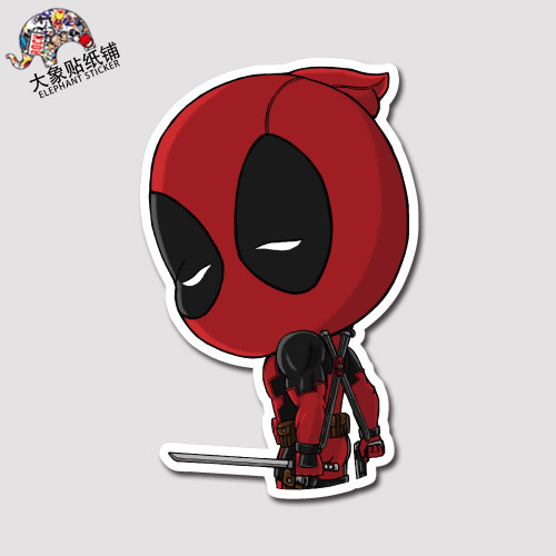[USD 4.22] Deadpool Stickers Marvel Stickers Car Decor Luggage Pull-up ...