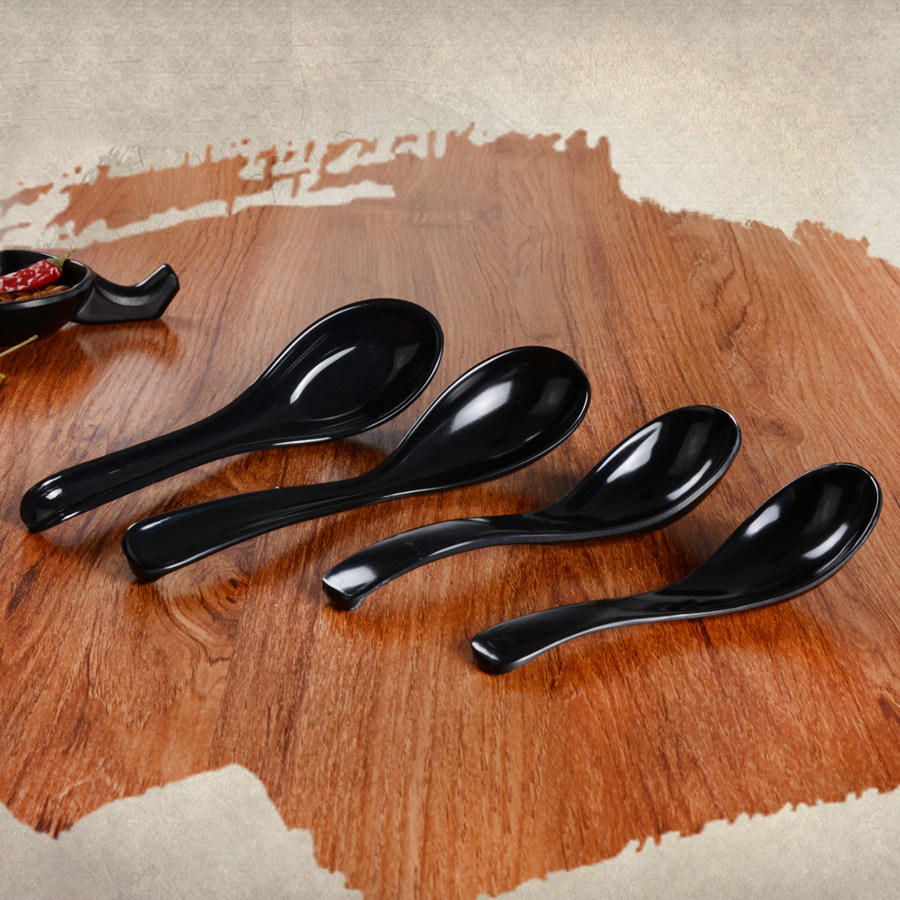 A5 melamine spoon imitation porcelain anti-fall spoon plastic long ...
