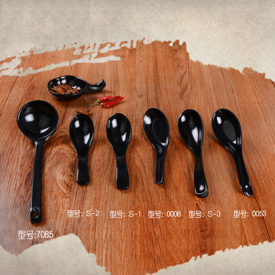 A5 melamine spoon imitation porcelain anti-fall spoon plastic long ...