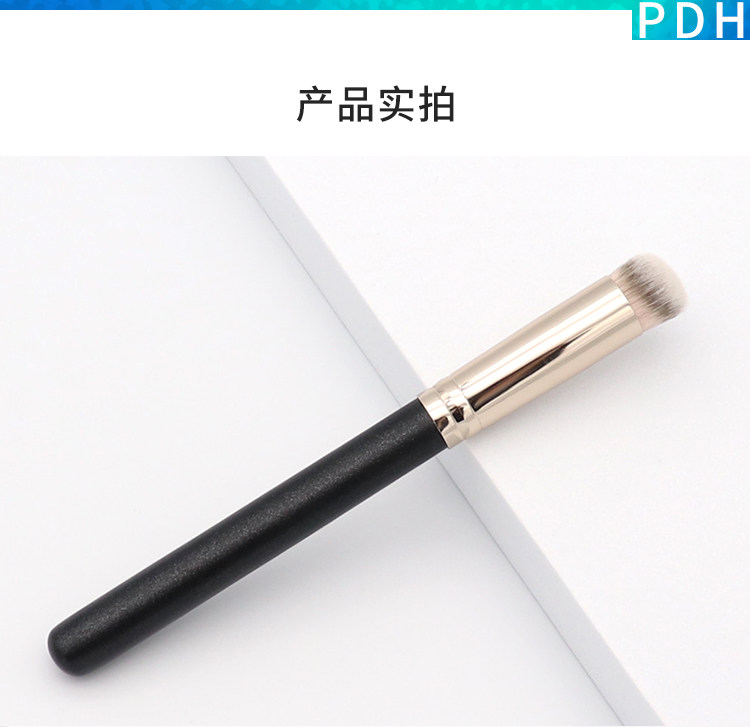 Slanted concealer brush to cover acne marks, spots, dark circles, tear ...