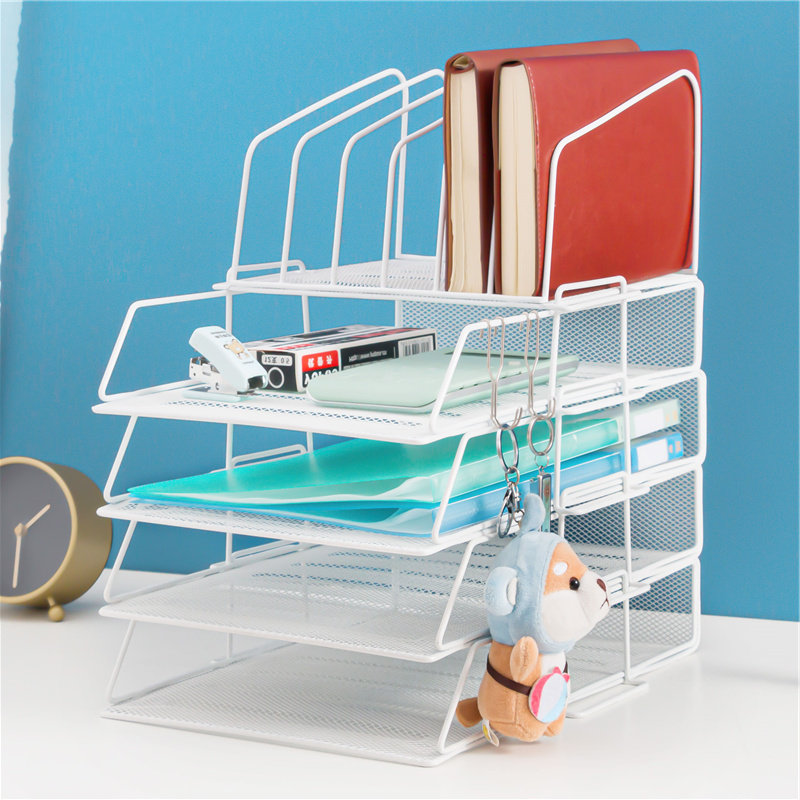 [USD 9.79] Office Desktop A4 File Shelf Multi-Layer Bookshelf Folder ...