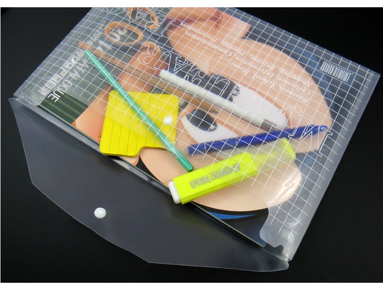 Transparent A4 button Bag A4 Press Buckle Bag A4 File Bag Archive Bag ...