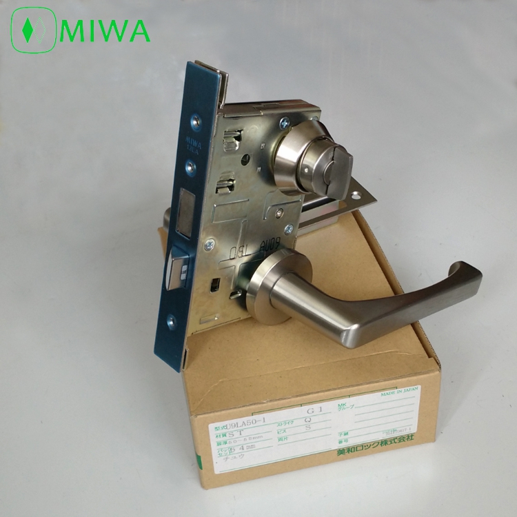 日本MIWA 13LA鋼門木門304不鏽鋼兩件式機械靜音進口門鎖U9LA50-1