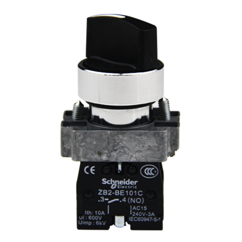 施耐德选择开关3档自锁3位转换开关旋钮开关3挡2常开XB2BD33C