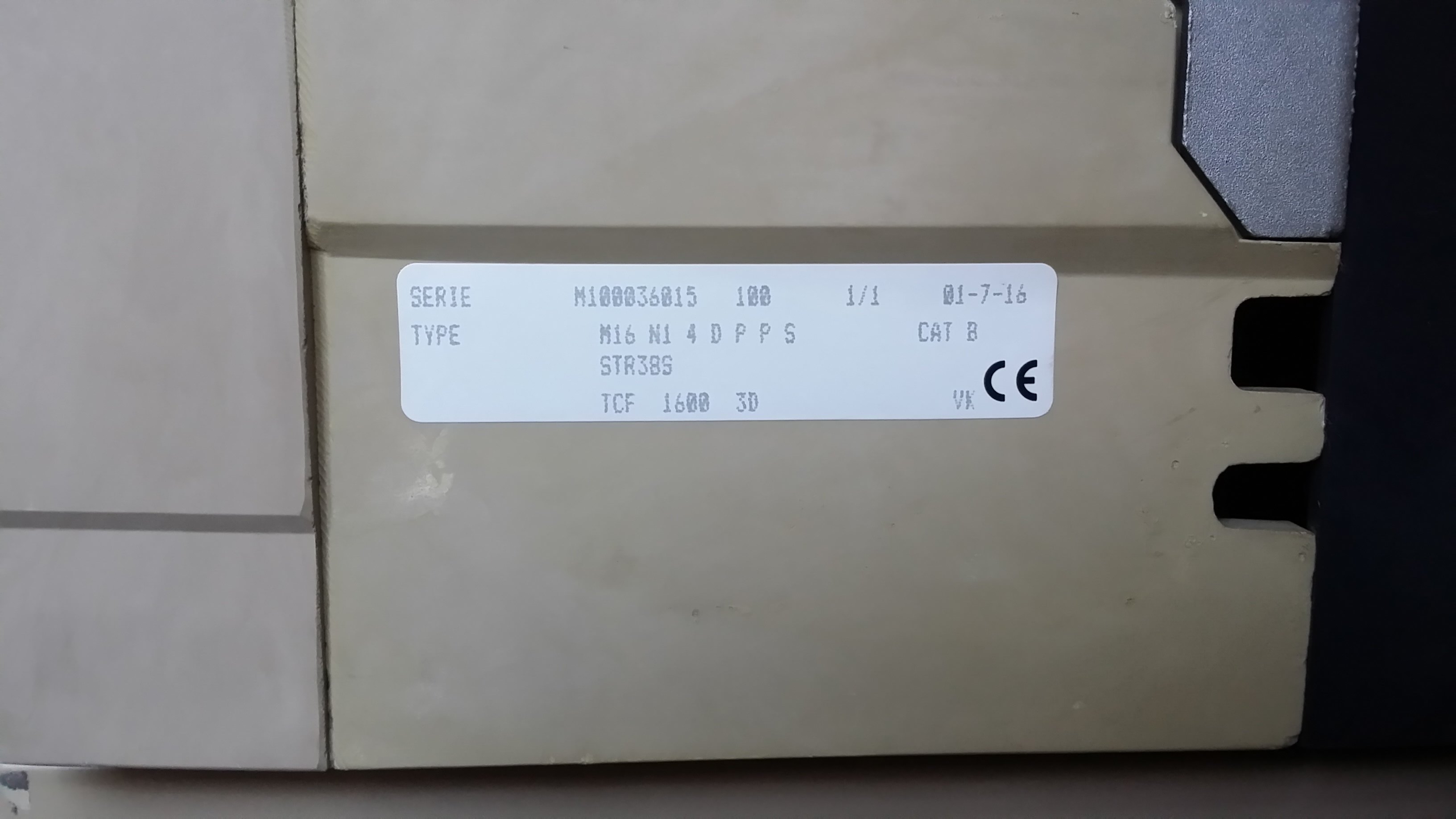 Masterpact M16N1 4P STR38S circuit breaker produced by Merlin Gerin