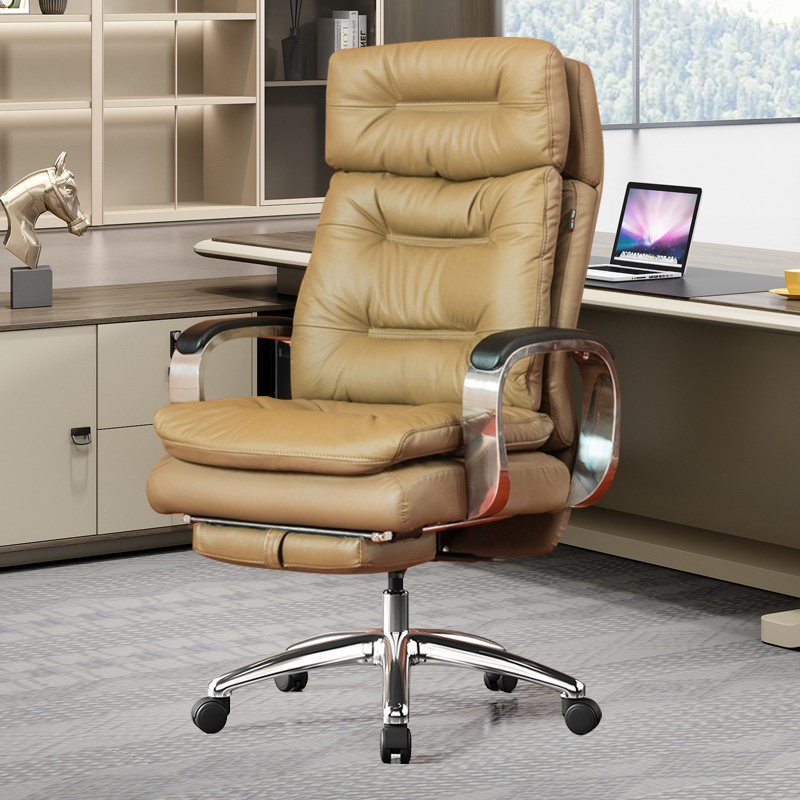 Pinyi Brand Genuine Leather Boss Chair Office Chair Business Reclining ...
