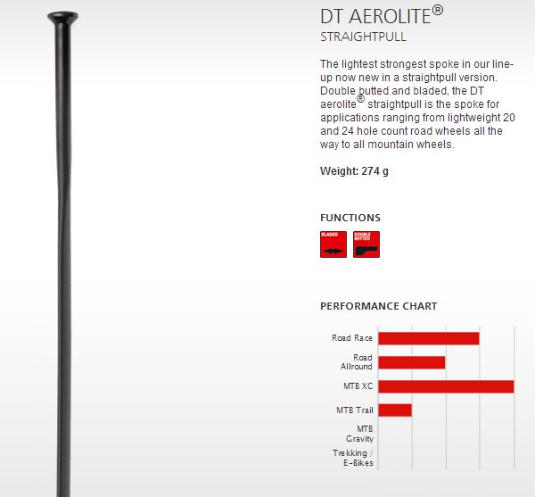 清仓DT AEROLITE STRAIGHTPULL 直头扁辐条 黑色 直拉辐条 弯头