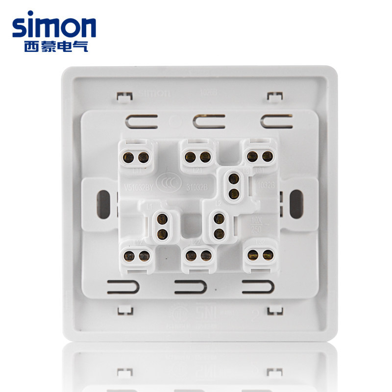 Simon switch socket Simon switch 55 series three-open dual-control ...