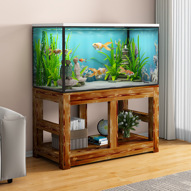 [USD 49.89] Fish tank bottom cabinet fish tank cabinet solid wood base ...