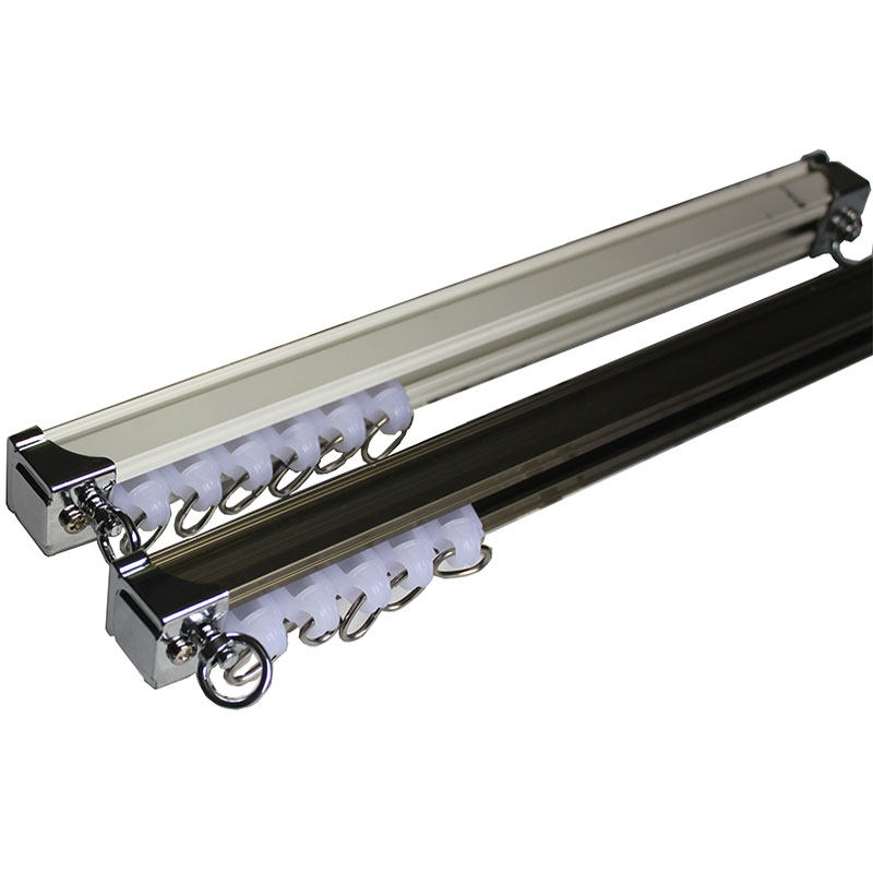 [USD 8.35] Window curtain rail thickened aluminum alloy monorail dual ...