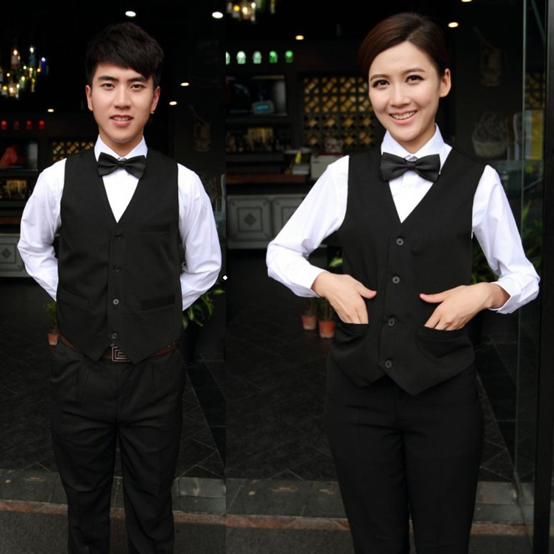 Hotel overalls KTV restaurant bar waiter (men's and women's vest Shirt ...