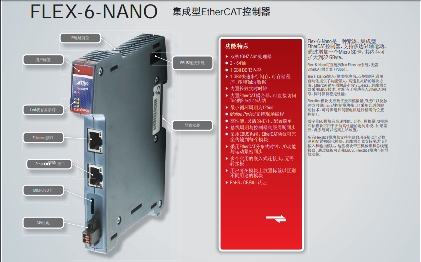 翠欧运动控制器Flex-6-Nano P600 P601 P602 P603 P604