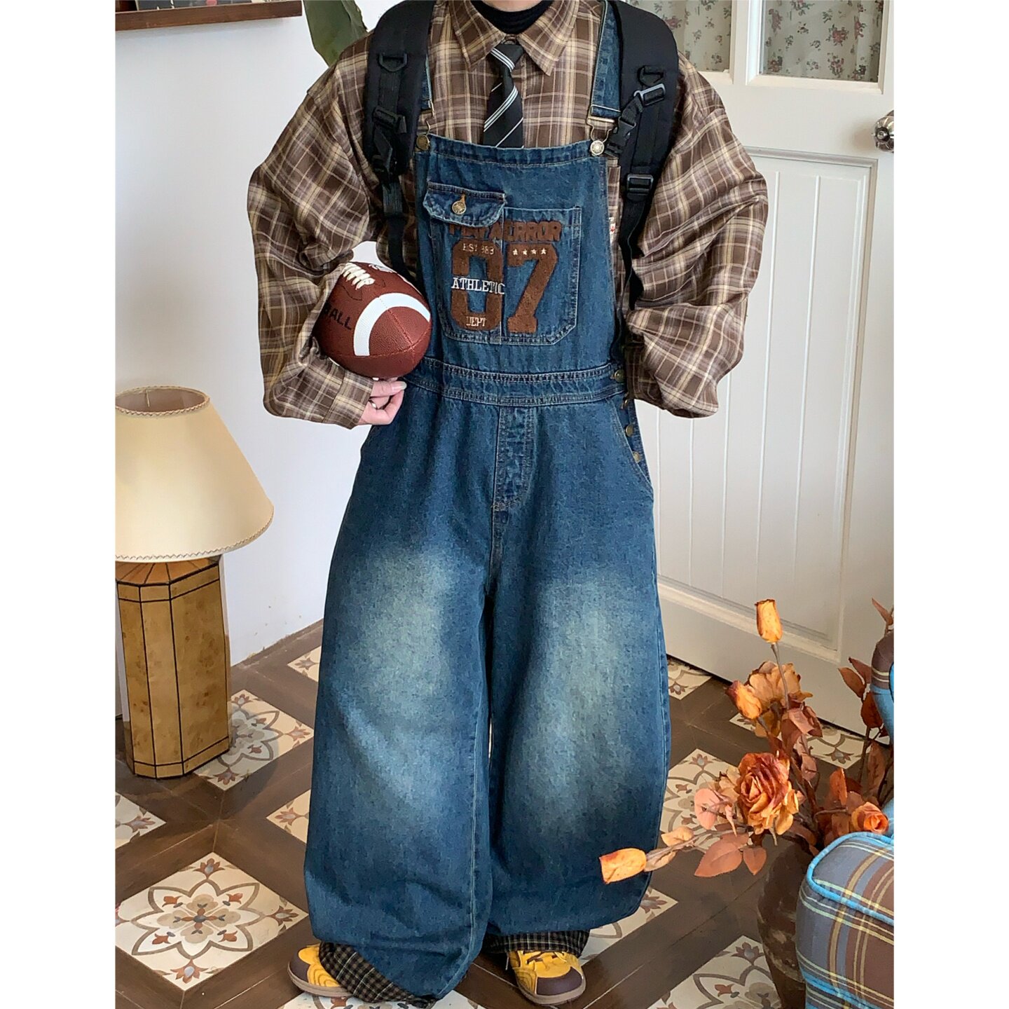 🍂 Fashion must-have | American retro washed & distressed overalls - new ...