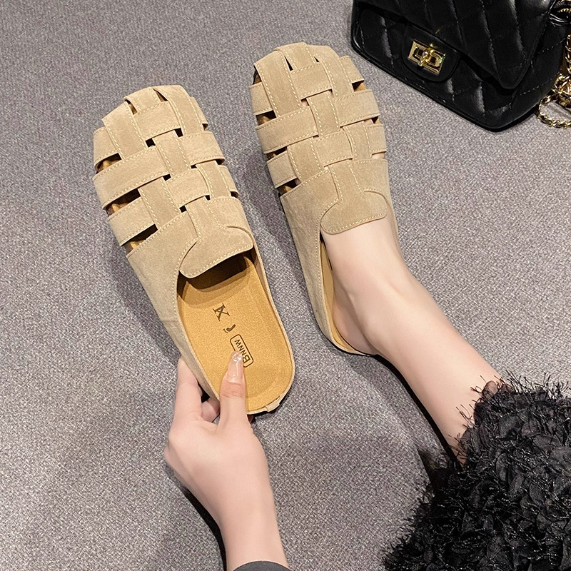 日本STELU 2025新款：复古编织包头半拖鞋，一脚蹬软底勃肯鞋，舒适又时尚！-勃肯鞋-淘宝好物网