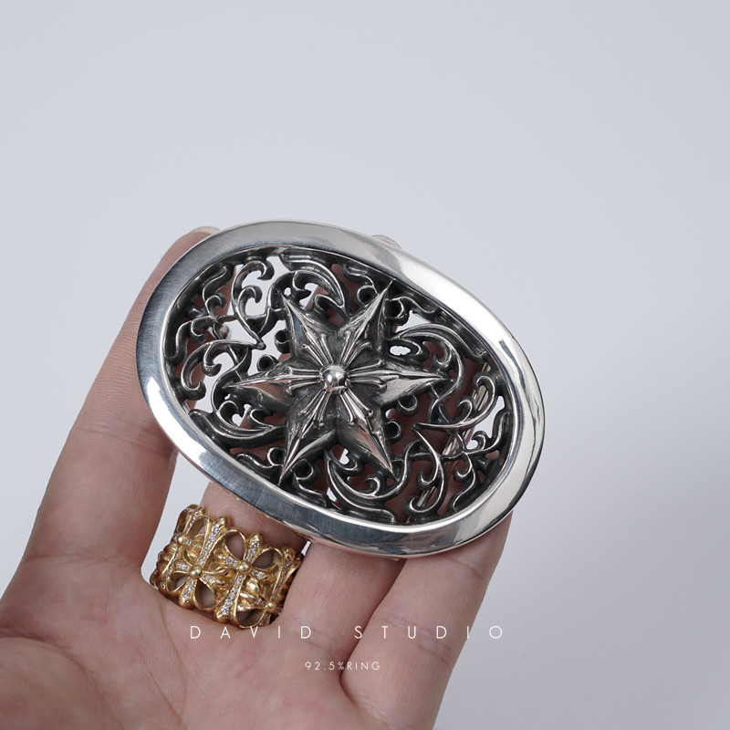 David studio925纯银六芒星男腰带：潮流复古，彰显个性魅力！-腰带-淘宝好物网