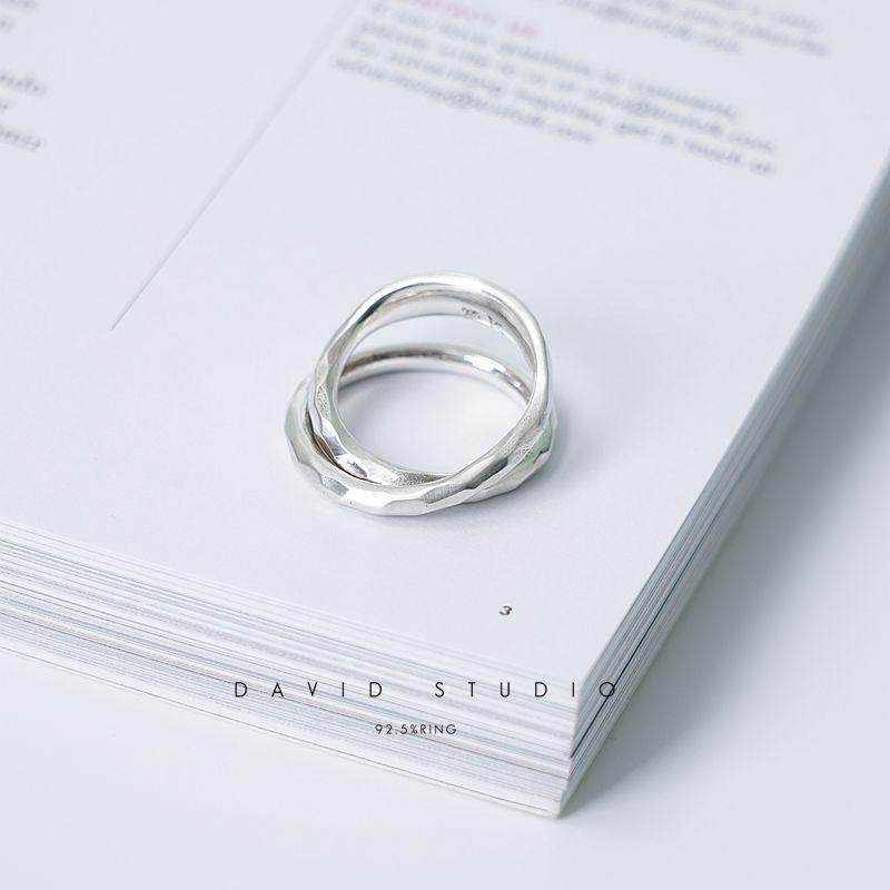 爆火全网！David手工环绕拉丝S925纯银戒指到底值不值得冲？情侣锁死款实测测评来啦🔥-戒指-淘宝好物网